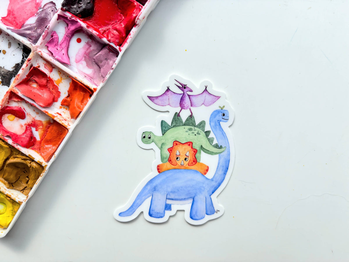 Dinosaur Stack Sticker – Atlas General Store